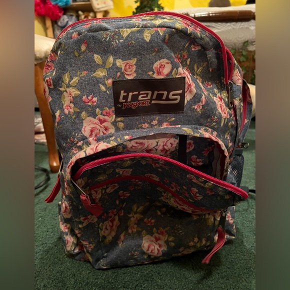 Jansport | Bags | Trans Jansport Floral Rose Backpack | Poshmark